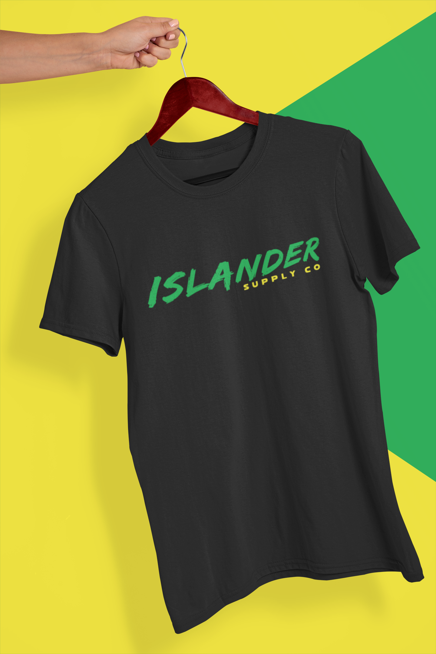 Unisex - Islander "Signature" Tee - Green/Yellow print - 9 colors